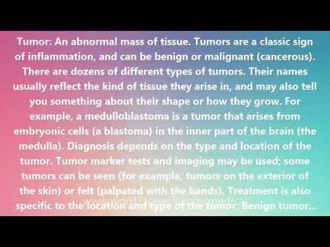 Tumor - Medical Meaning and Pronunciation