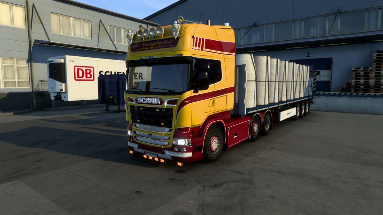 Scania V8 Open pipe with FKM Garage exhaust system v2.0 - ETS 2