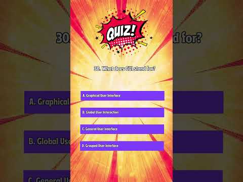 What does GUI stand for in Computers? | ICT Quiz #shorts