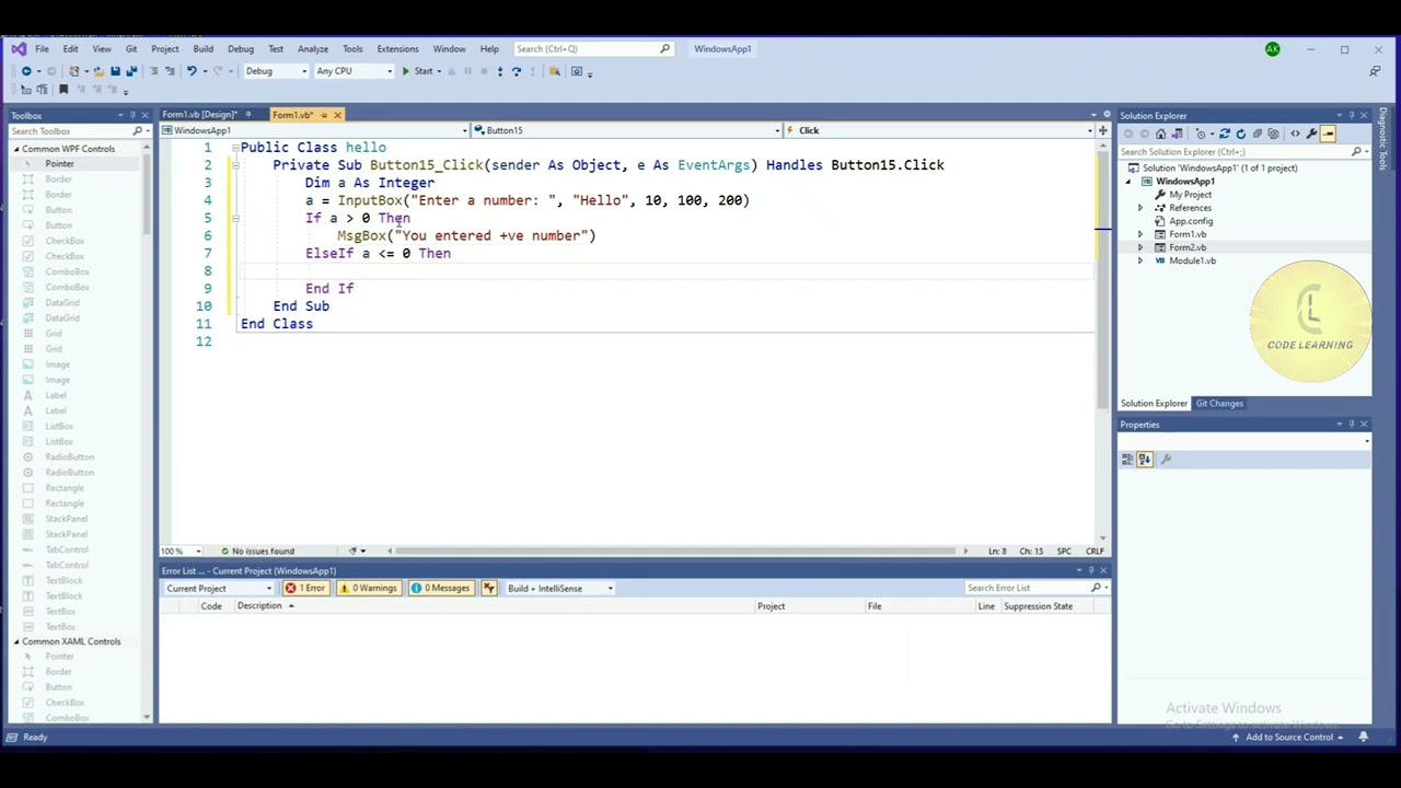 VB.NET | inputbox() | CodeLearning