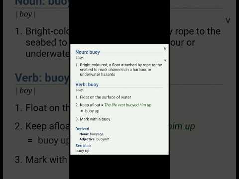 Buoy word ka matalab kya hai?
