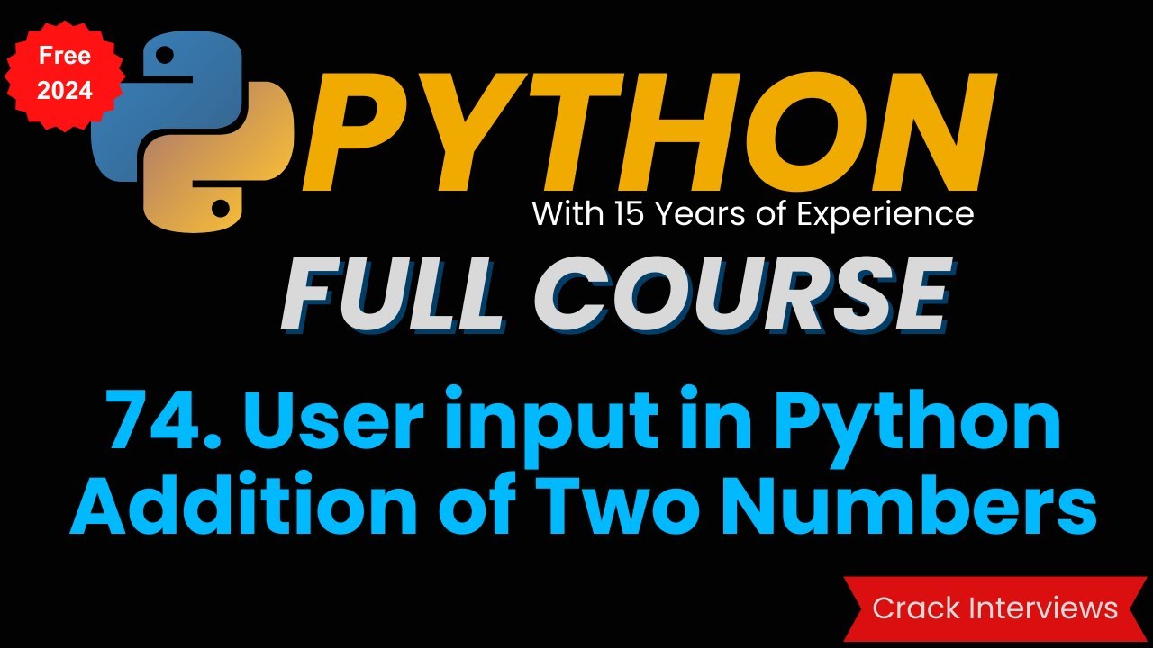Add two numbers in python | User input in Python
