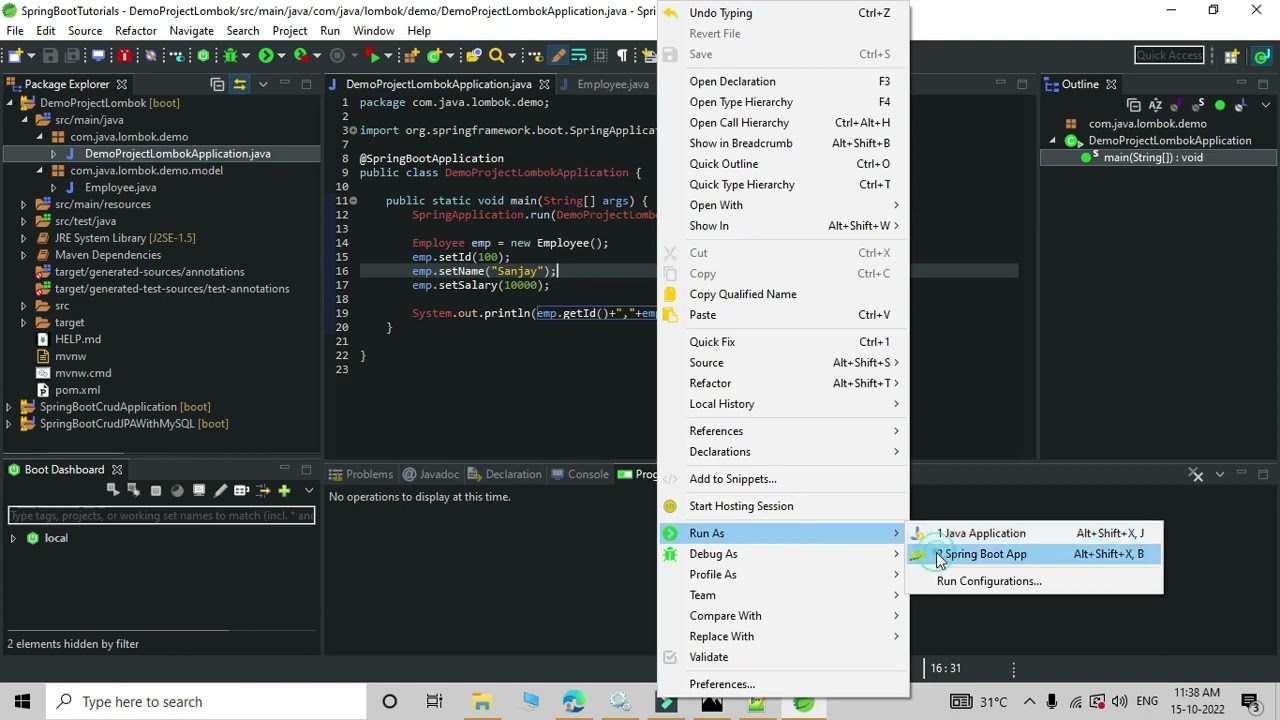 Reduce Boilerplate Code Using Lombok Magic ✨ | Java + Spring Boot Tutorial #lombok #javatcoding