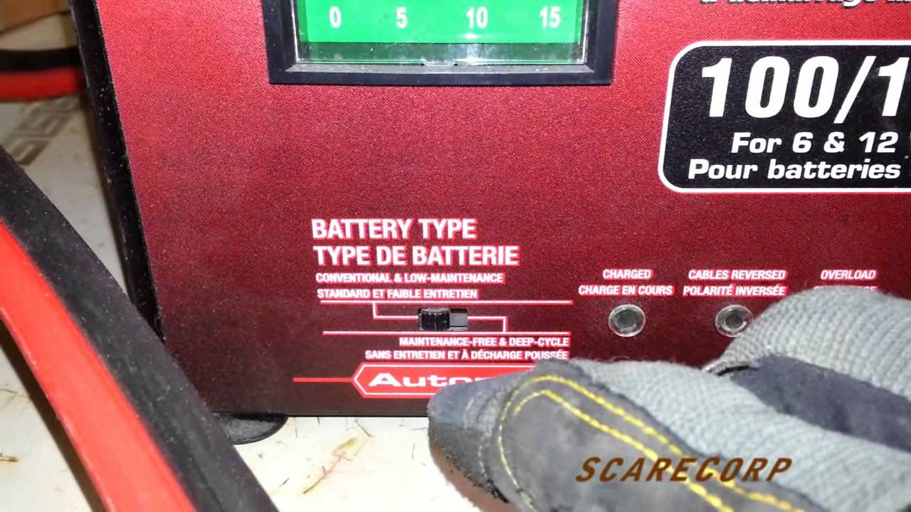 MotoMaster Battery Charger -Boosting Car