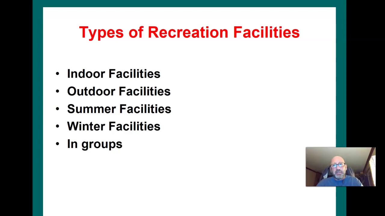 September 23, 2020 Types of recreation facilities