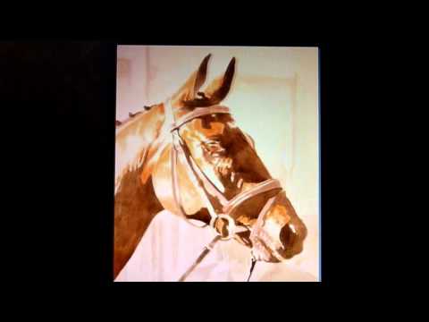 Watercolour painting of three day eventer Private Colin - progress so far 23rd April 2011