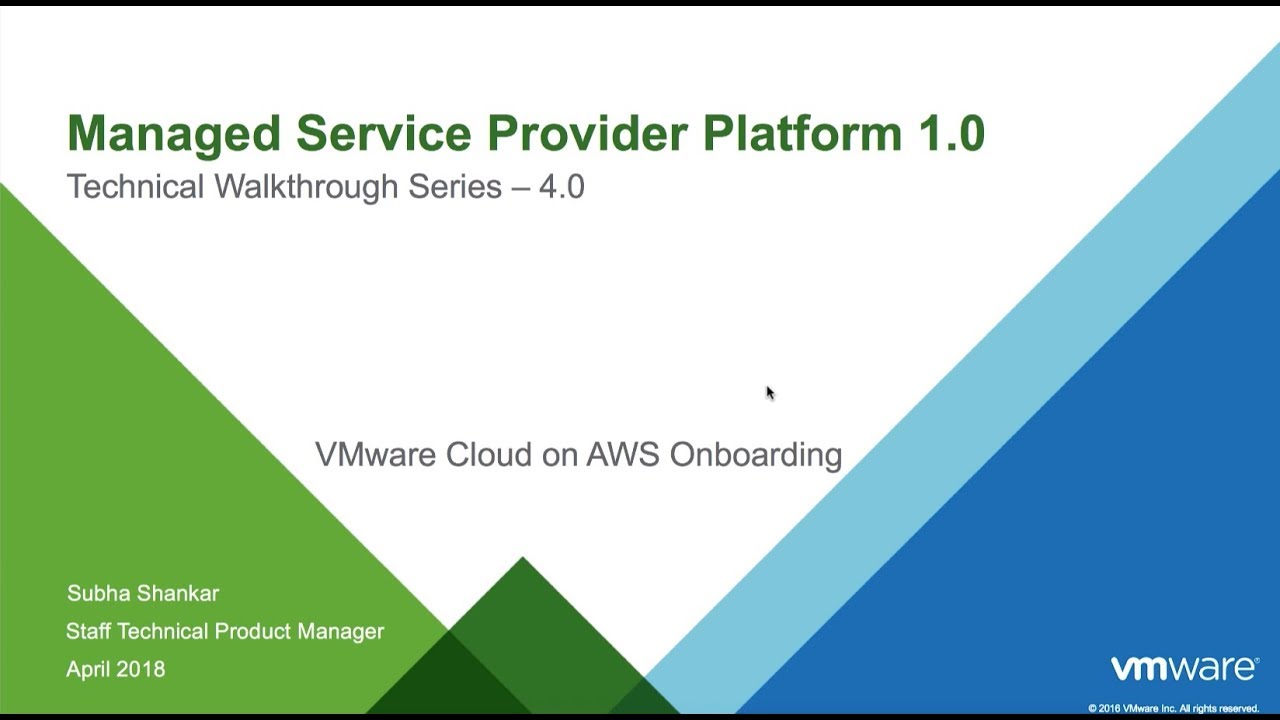 VMC on AWS Onboarding