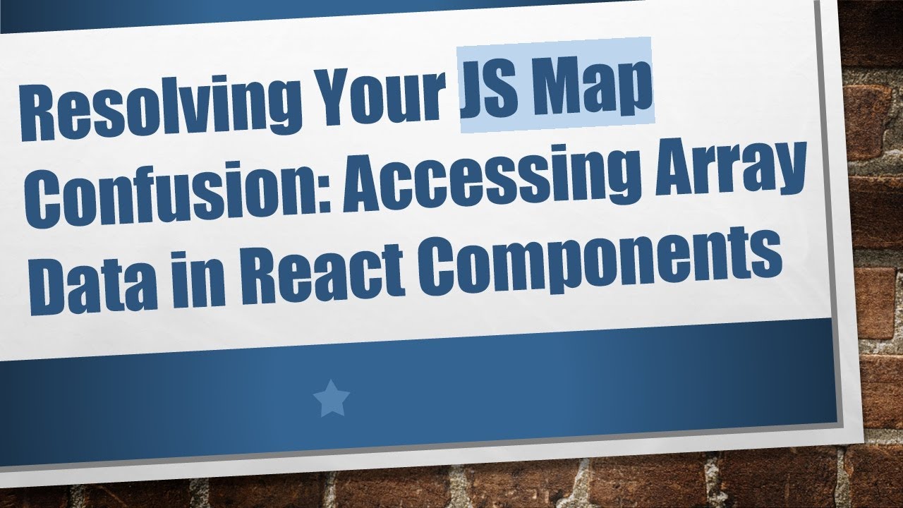 Resolving Your JS Map Confusion: Accessing Array Data in React Components