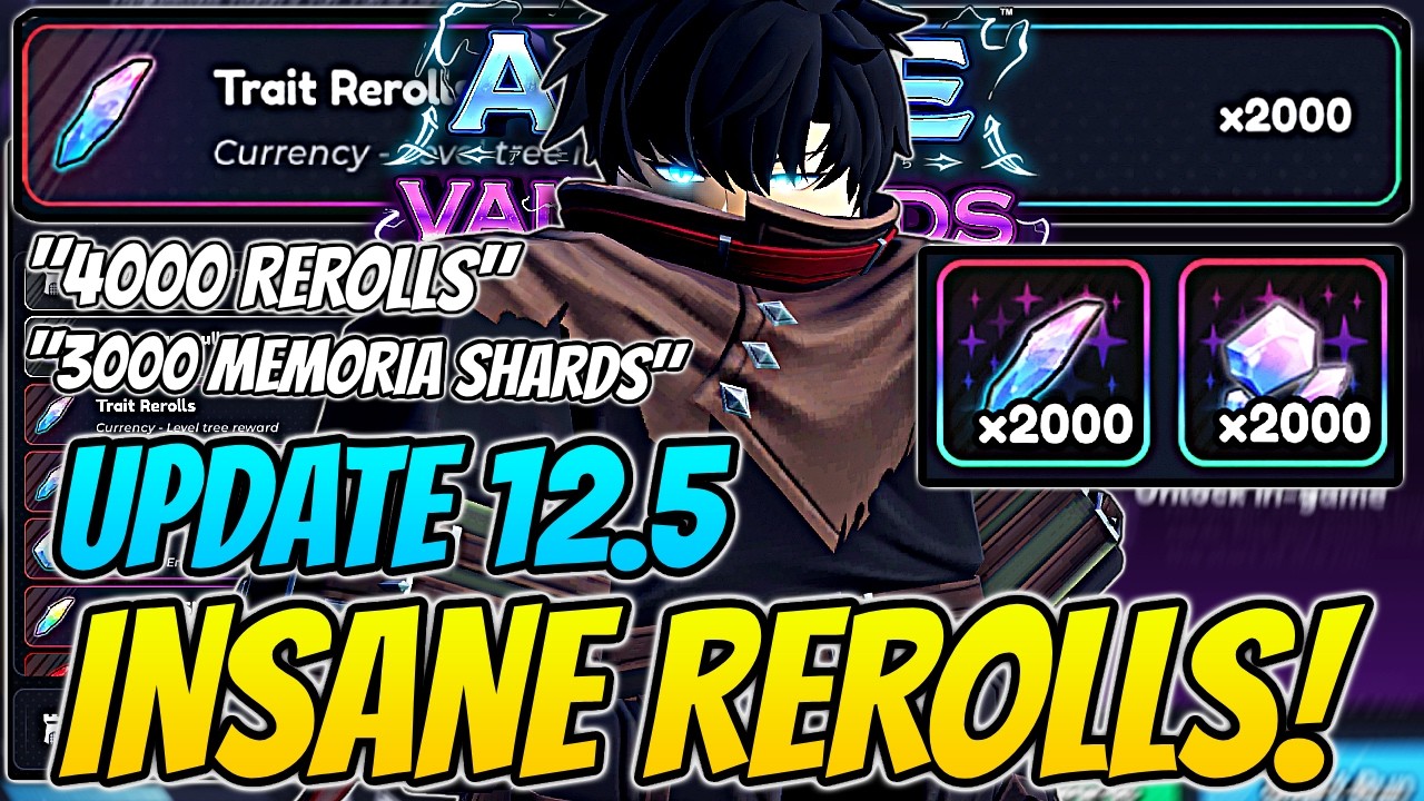 How To Get *INSANE* Rerolls & Memoria Shards In Anime Vanguards Update 12.5!
