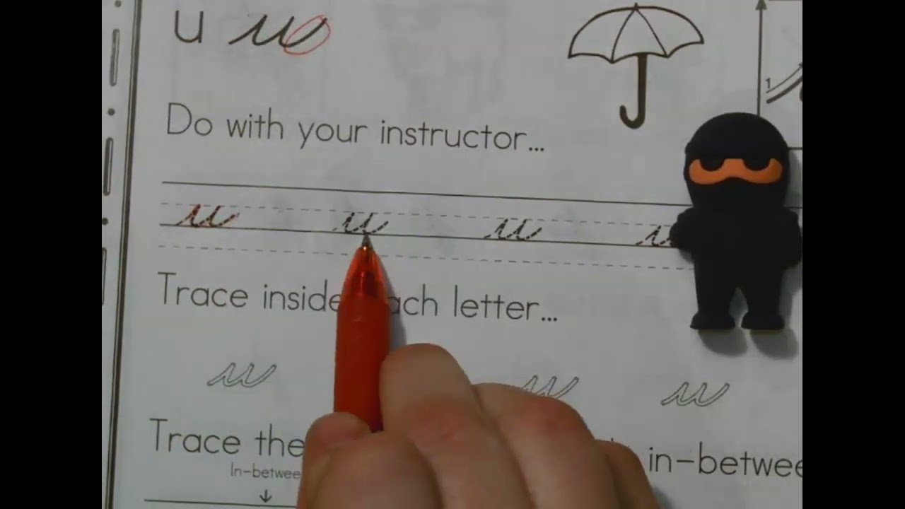 Cursive Lowercase Letter u with YonkeKong