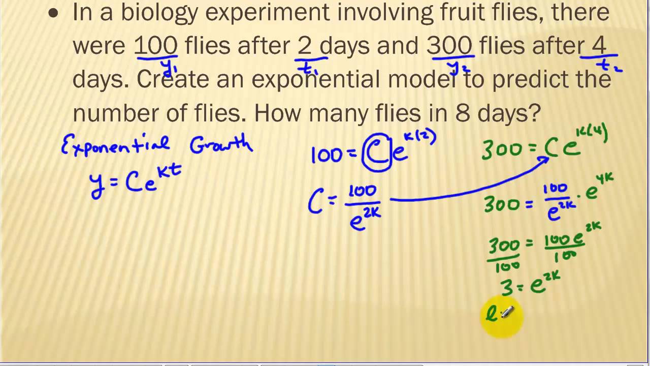 fitting exponential models to data
