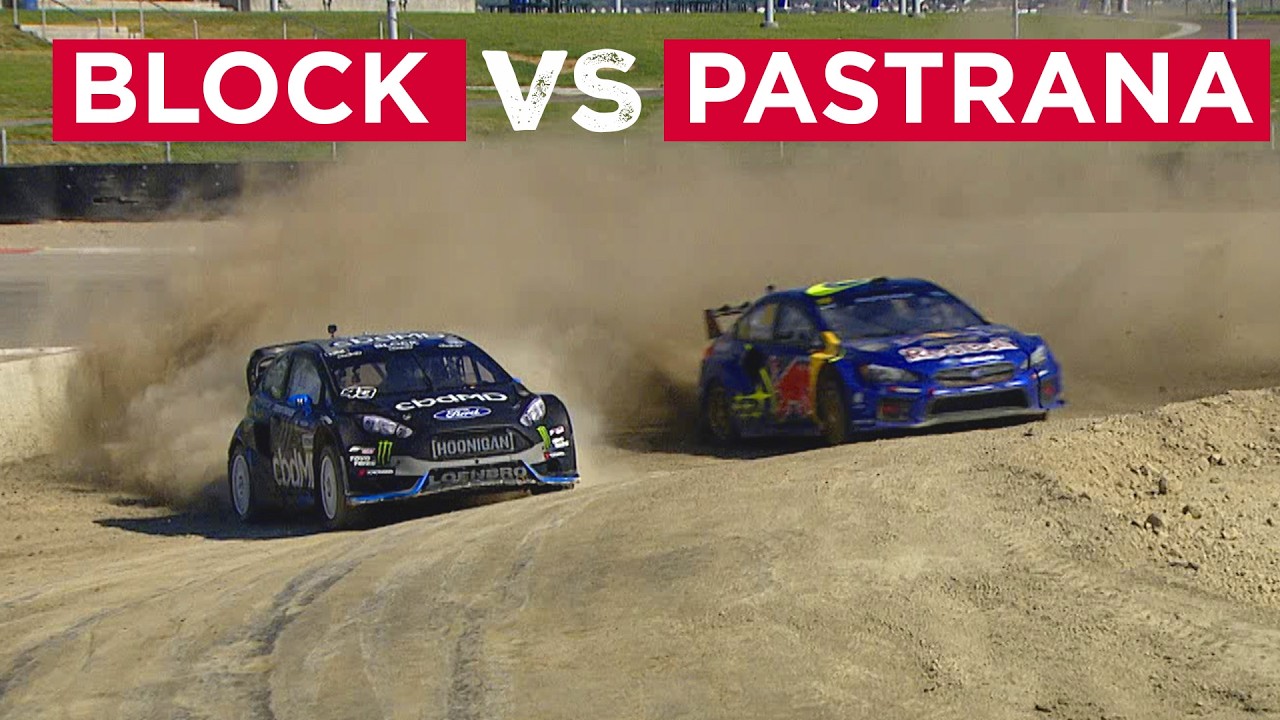 Travis Pastrana vs Ken Block Legendary RallyCross Battle!