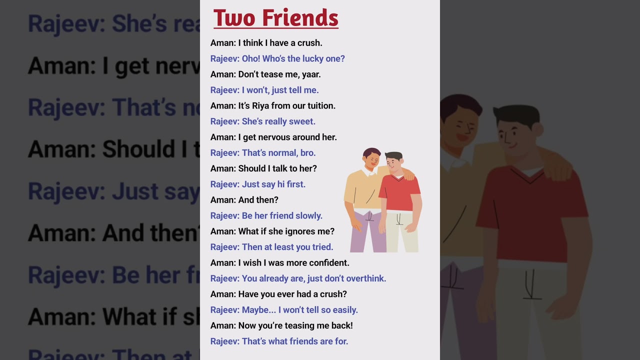 Teasing conversation between two friends in English #conversation #twofriends