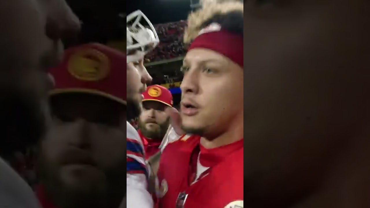 Mahomes and Allen post game #patrickmahomes #joshallen #kansascitychiefs #buffalobills #nfl