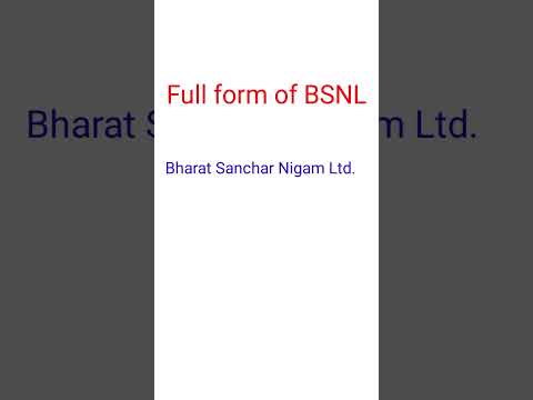 Full form of BSNL