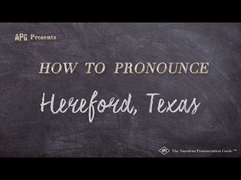 How to Pronounce Hereford, Texas (Real Life Examples!)