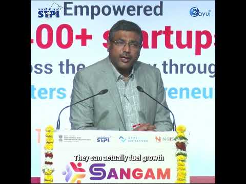 Shri S. Krishnan, Secretary, MeitY, in his insightful address at STPI SANGAM event #stpi #startup