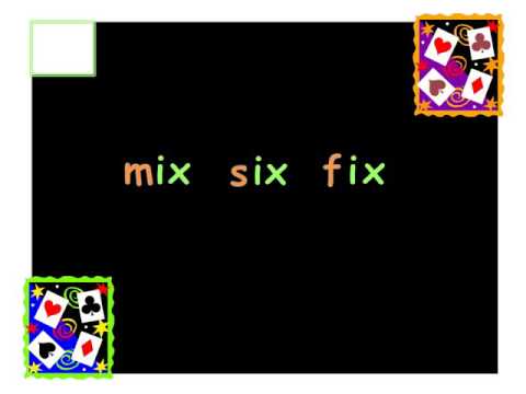 3 letter Spelling words ending with "ix"