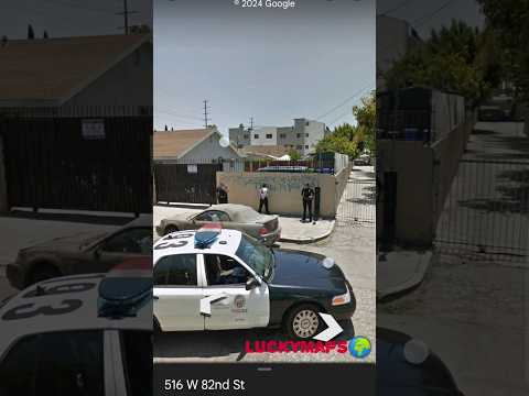 Police doing their job in LA [pt2] #googleearth #googlemapsfun #googlemaps #shorts