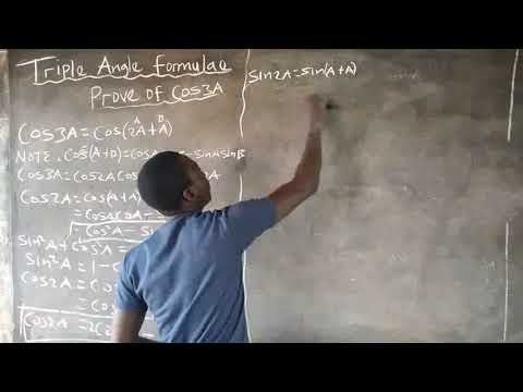 BASIC TRIGONOMETRY||HOW TO PROVE COS(3A)||TRIPLE ANGLES FORMULA