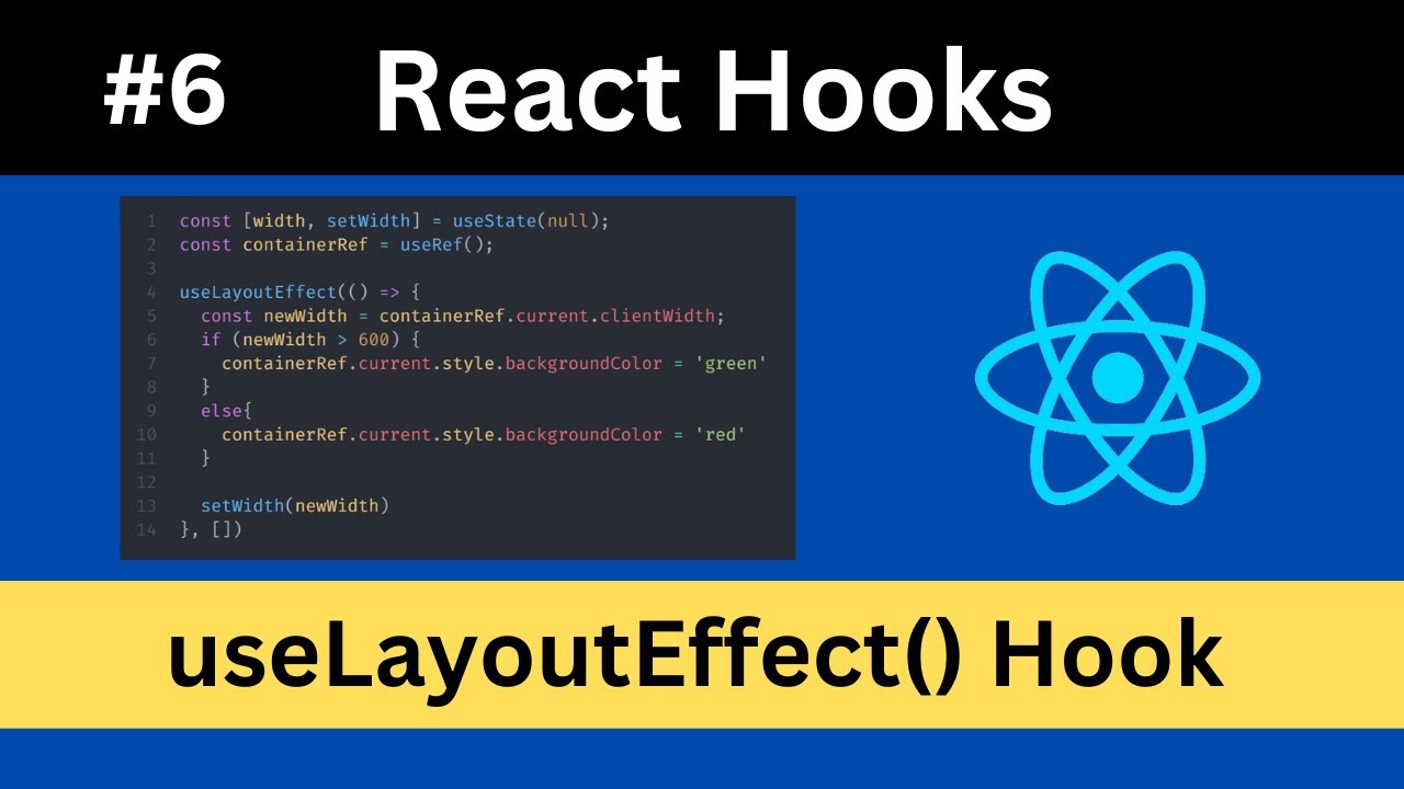 #6 React Hooks | Learn useLayoutEffect Hook in React Js in Hindi