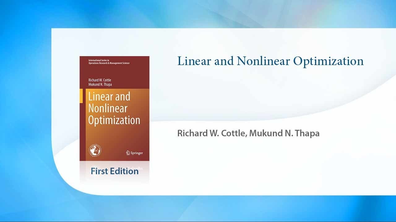 Linear and Nonlinear Optimization