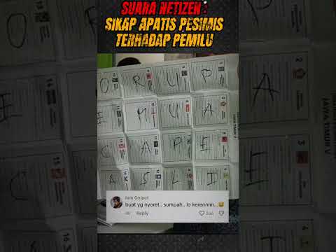 SIKAP APATIS PESIMIS TERHADAP PEMILU#pemilu2024 #pemilucurang #pemilujurdil #pemilihrasional #viral