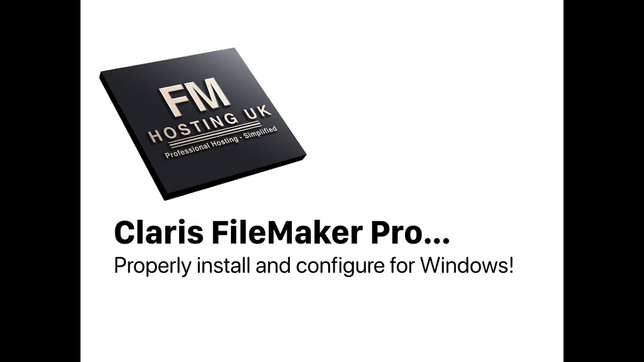 FM Hosting - install FileMaker Pro on windows
