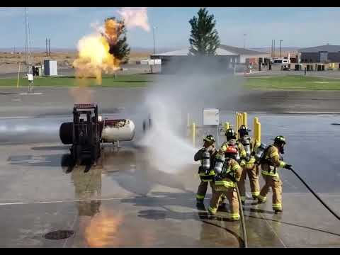 Firefighter safety in BLEVE-possible situations