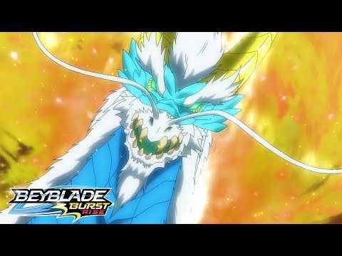 BEYBLADE BURST RISE Episode 2 Part 2 : From the Flames! Glyph Dragon!