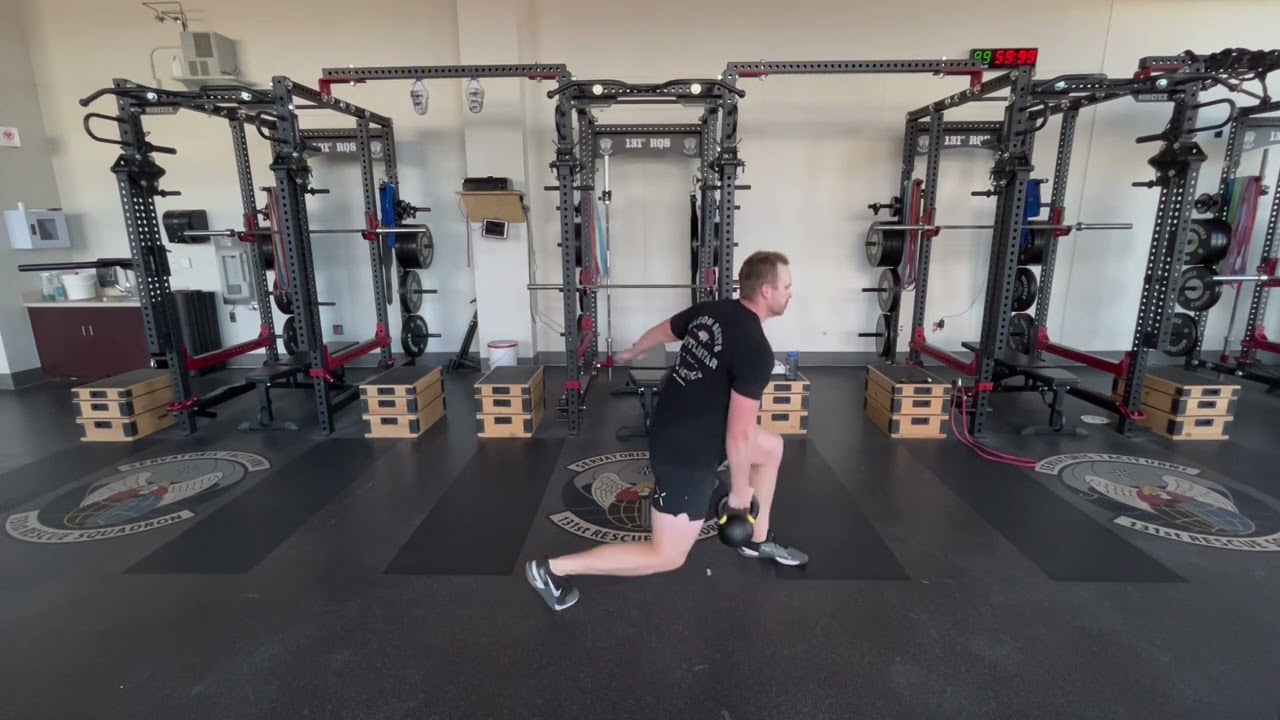 KB Alternating Split Drop Squat & Catch