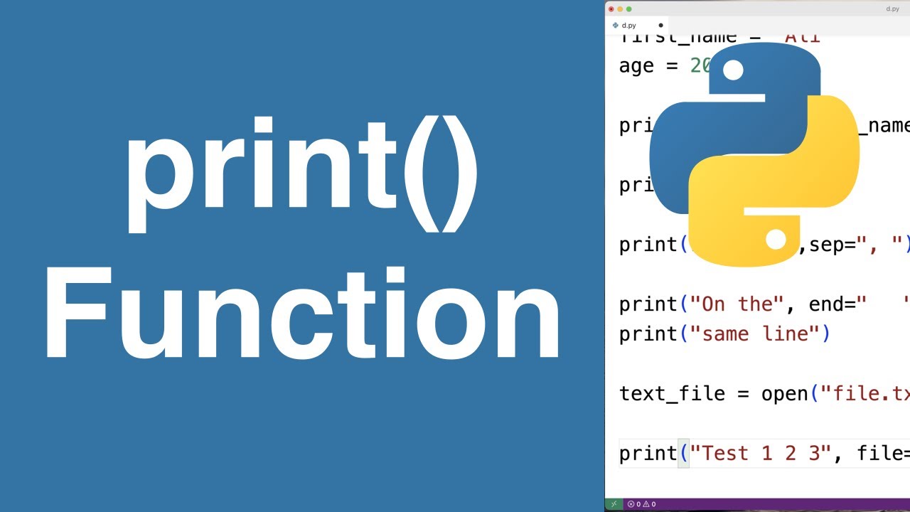 print Function | Python Tutorial