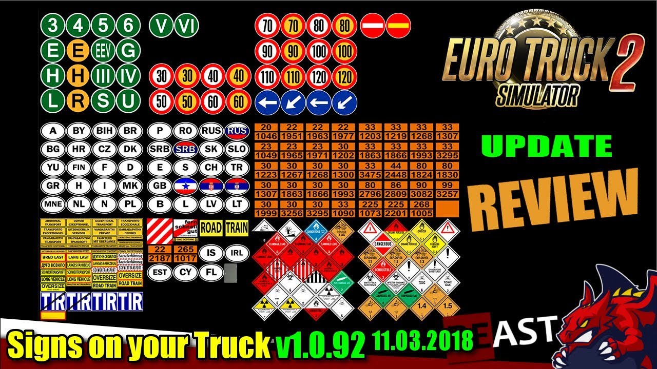 Signs on your Truck v1.0.92 - ETS 2