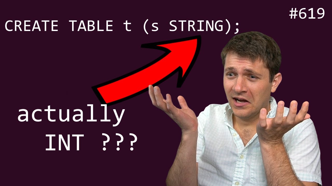 sqlite: STRING is actually an integer type???