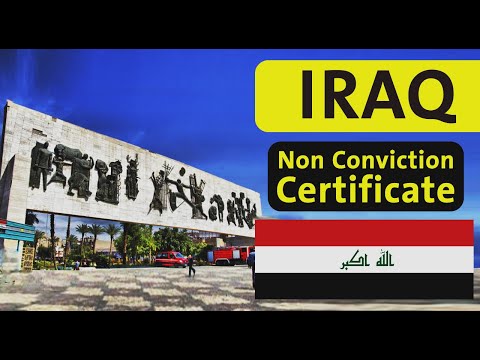 Iraq Police Clearance Certificate for Non Citizen "Non Conviction Certificate" PCC - Iraqi lawyer