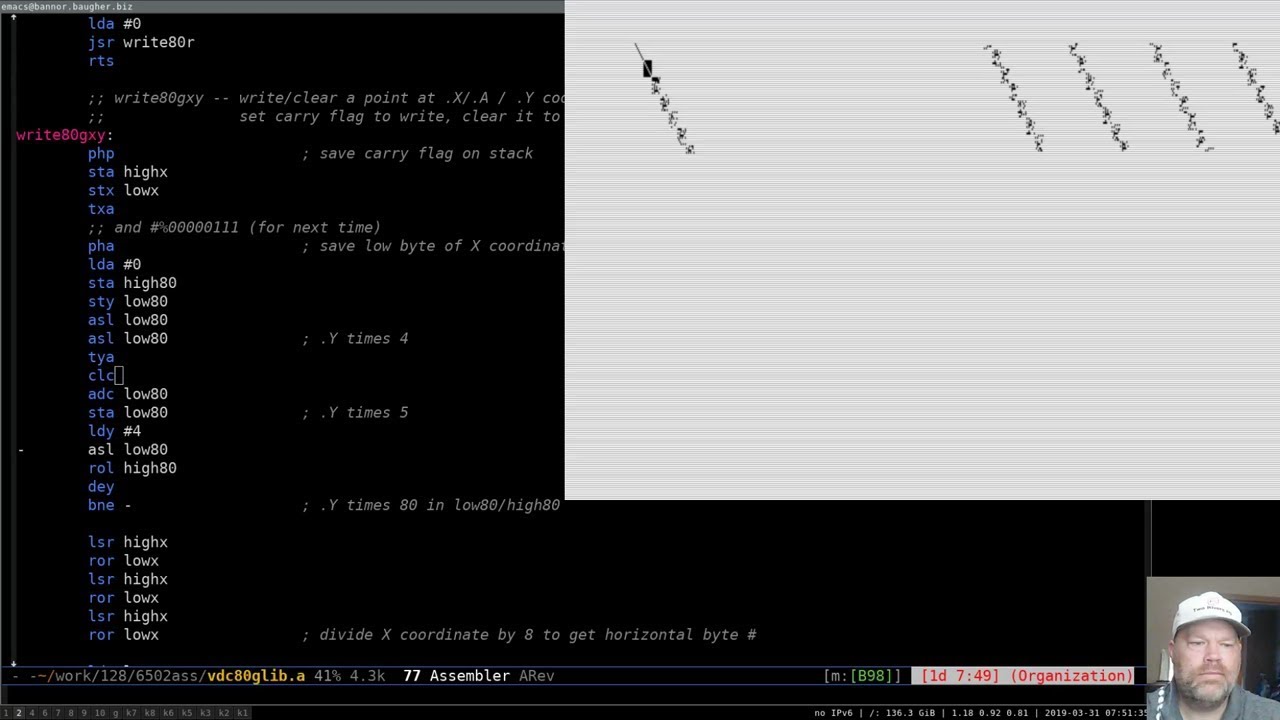 Commodore 128 Assembly #35: 80-column Graphics #4