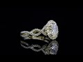1.8 Ct. Oval Cut Natural Diamond Halo Twisted Infinity Diamond ...
