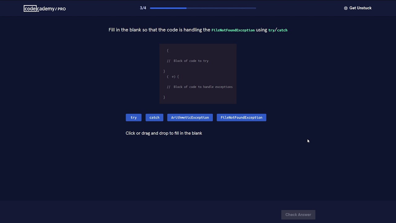 Learn Java - 9.1 Java Debugging Quizz | Codecademy Walkthrough
