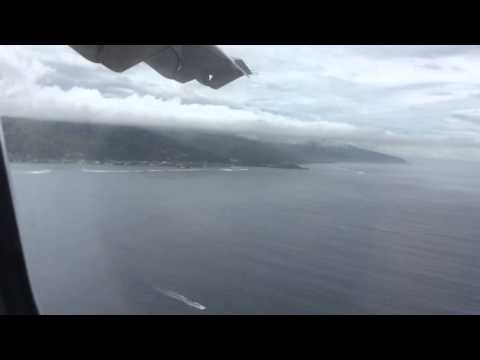 Air Tahiti ATR-72 landing into PPT Papeete Tahiti from Bora Bora BOB