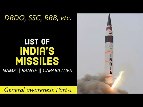 List of indian missiles || Indian missiles Name, Range and capabilities ||