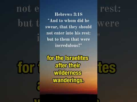 Hebrews 3:18 - Church Fathers' explanation