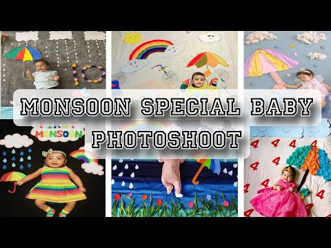 Monsoon Special baby photoshoot ideas 2025 । Rainy day theme baby photoshoot। Rainbow theme