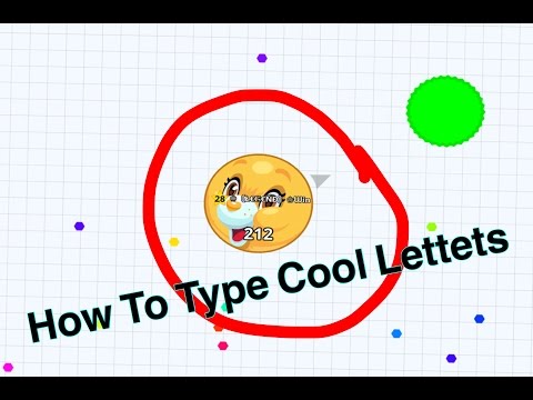How to type cool words for games like agar.io