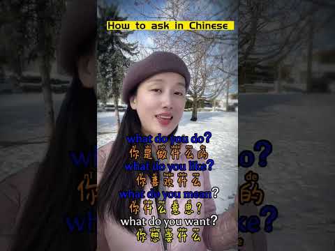 What do you do?, What do you like?, What do you mean?, What do you want?, in Chinese. #youtube #yt