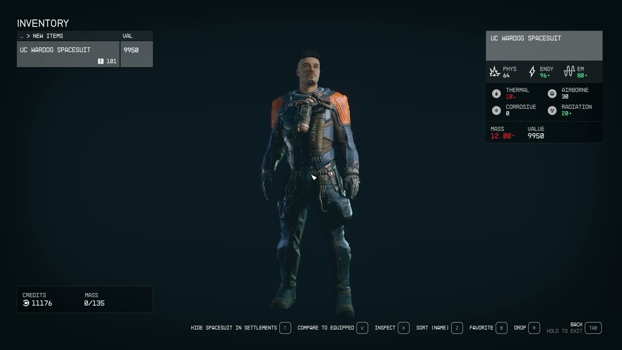 Starfield UC Wardog Spacesuit Console Command Cheat Code