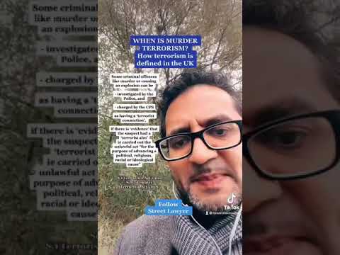 When Is Murder Terrorism? How terrorism is defined in the UK - Street Lawyer short