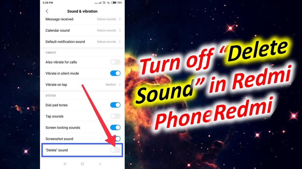 How to Turn on/off Delete Sound in Redmi Phone