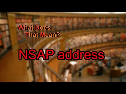 What does NSAP address mean?