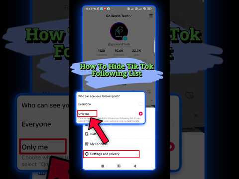 Hide your tiktok friends | TikTok Friends Kaise Hide kare | Hide TikTok Friends List