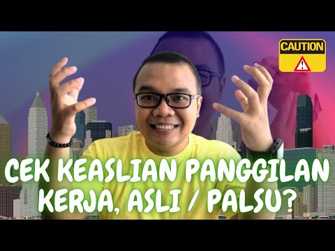 CARA CEK KEASLIAN PANGGILAN KERJA | #AGASANTAI